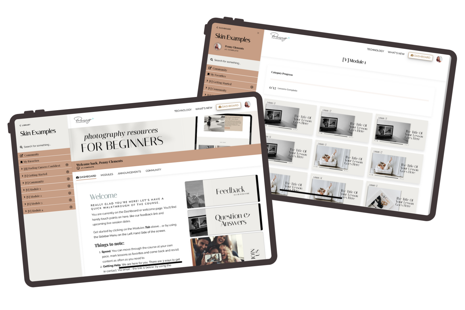 Viola & Wallace | Kajabi Templates | Kajabi Themes