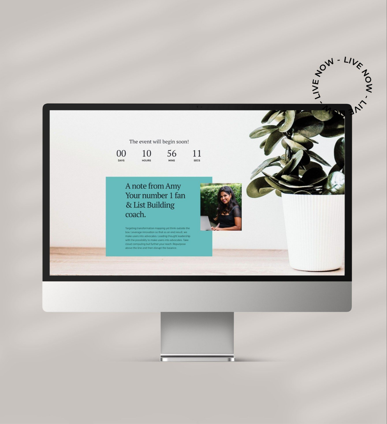 Aimee Webinar Template | Kajabi Premium Page Template