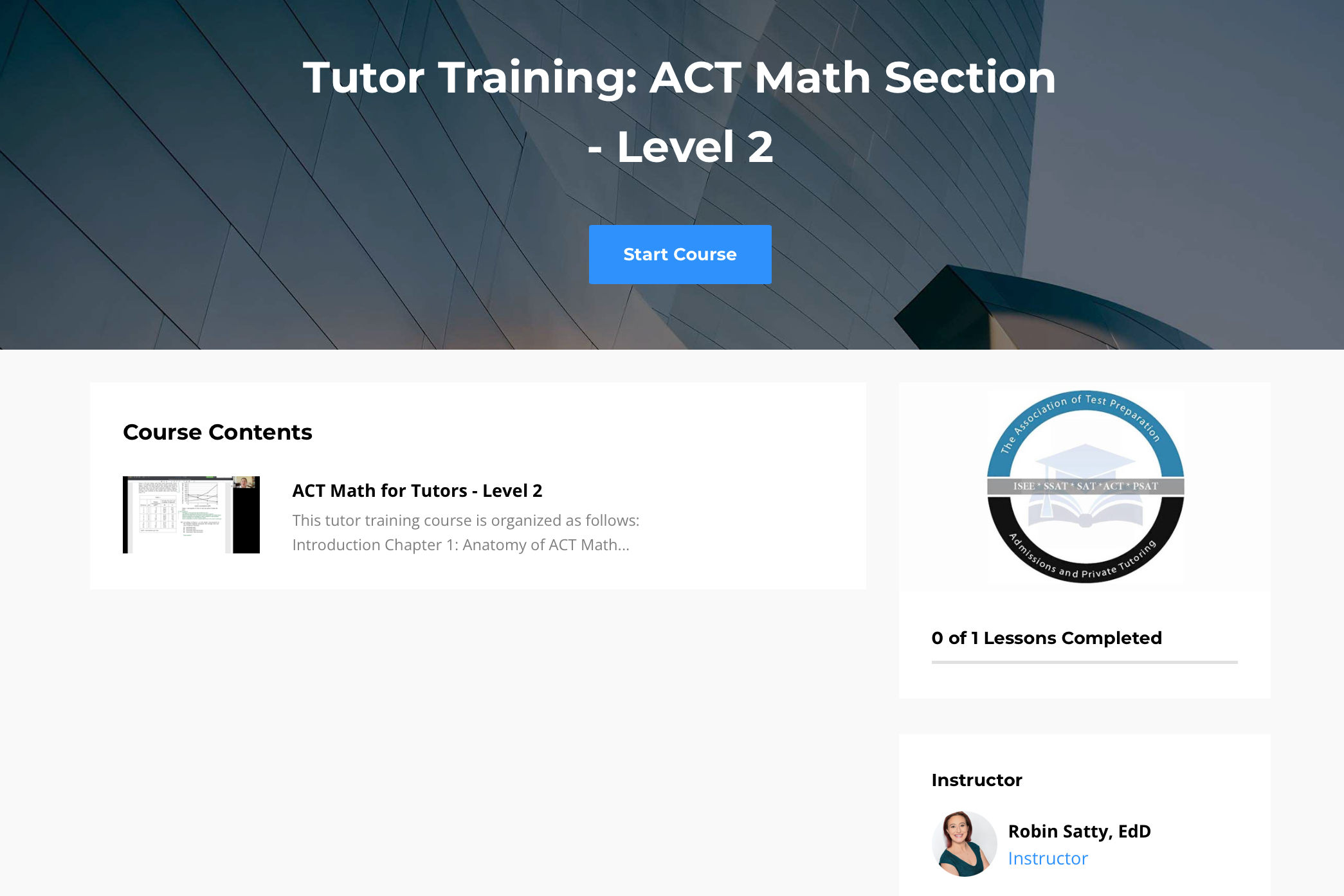 SAT/ACT Certification