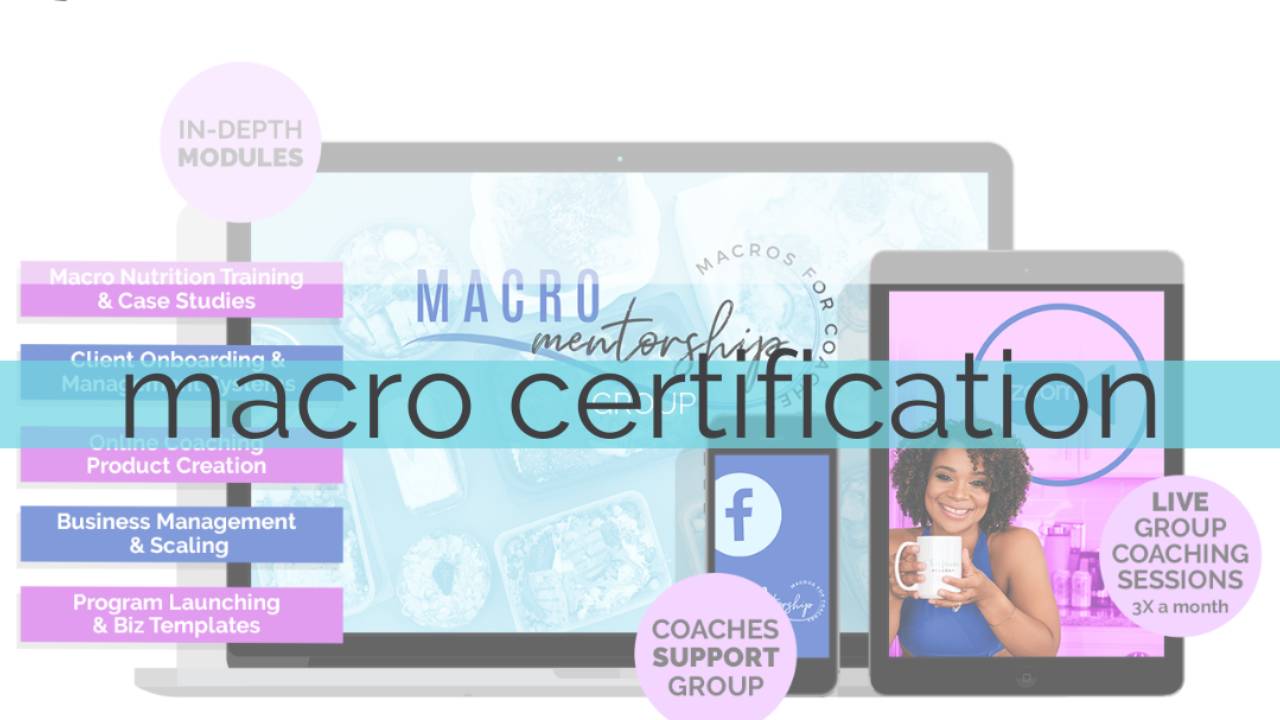 Macro based nutrition education for individuals and coaches