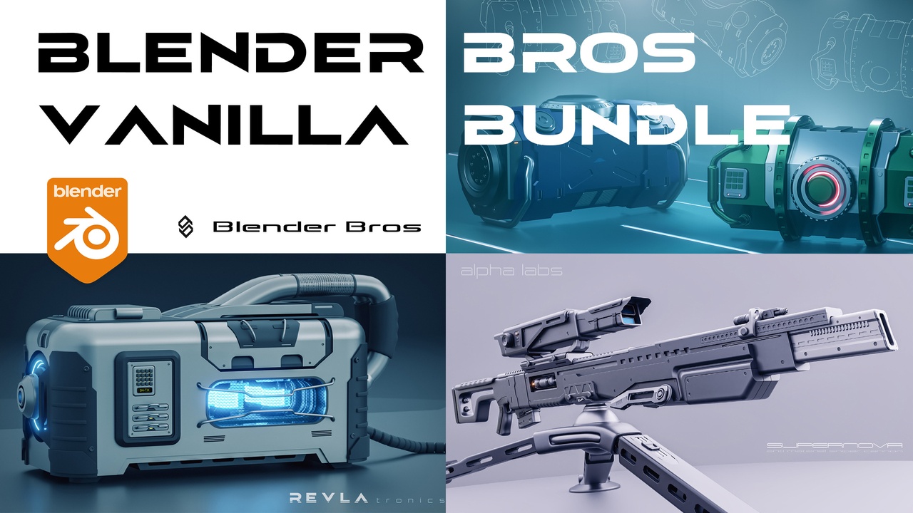 Blender hard surface modeling education, all in one place.