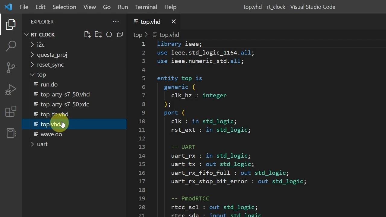 Course: I²C controller for interfacing a real-time clock/calendar ...