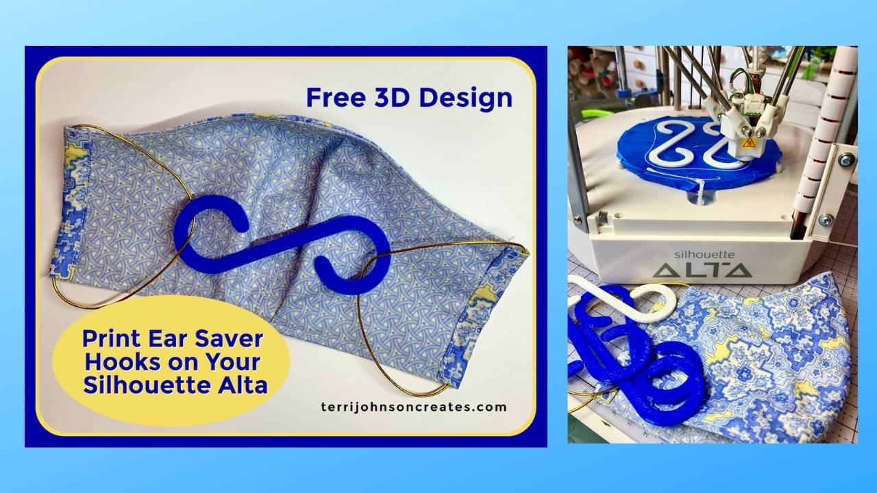 Print Ear Saver Hooks with your Silhouette Alta