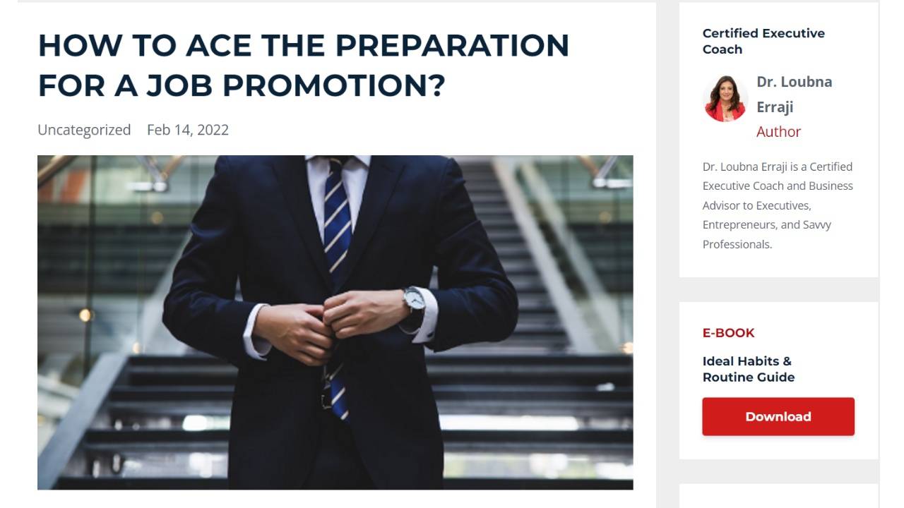 HOW TO ACE THE PREPARATION FOR A JOB PROMOTION?