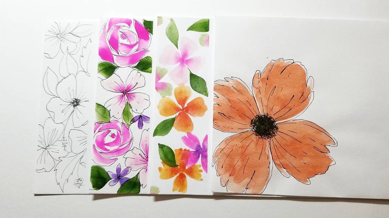Envelope Art - Floral Borders