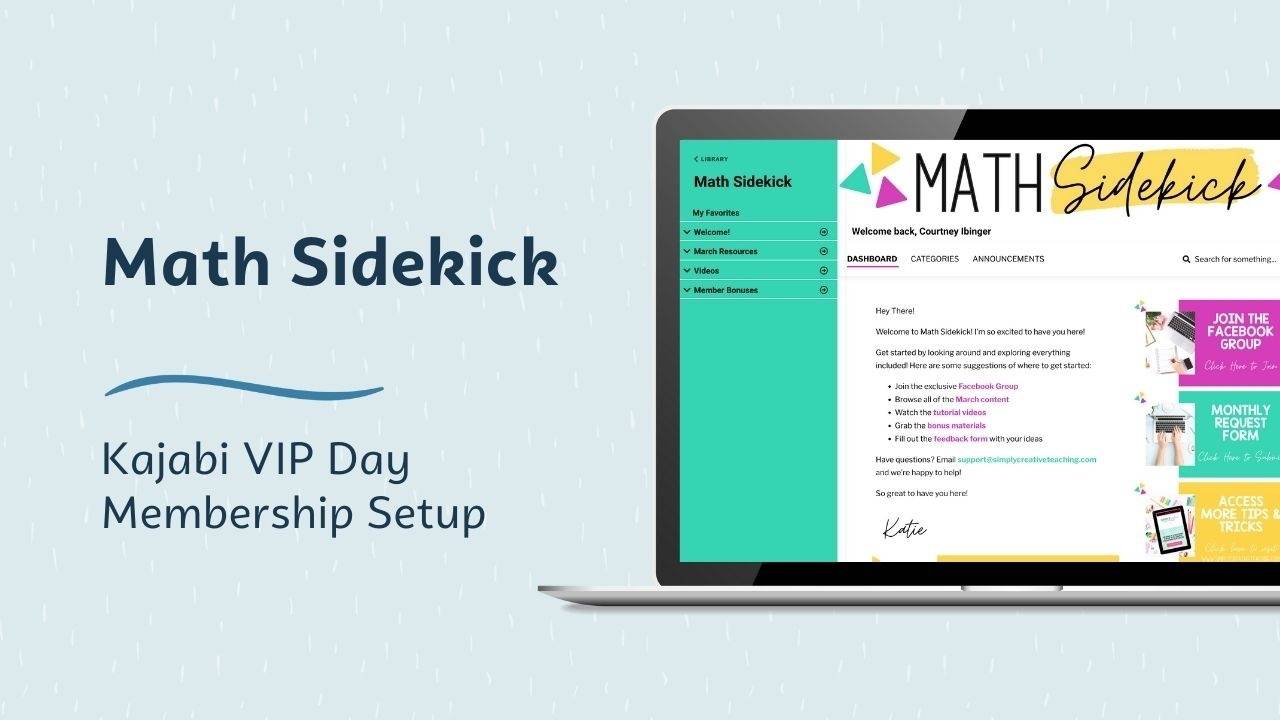 Client Showcase | Math Sidekick | Kajabi Membership