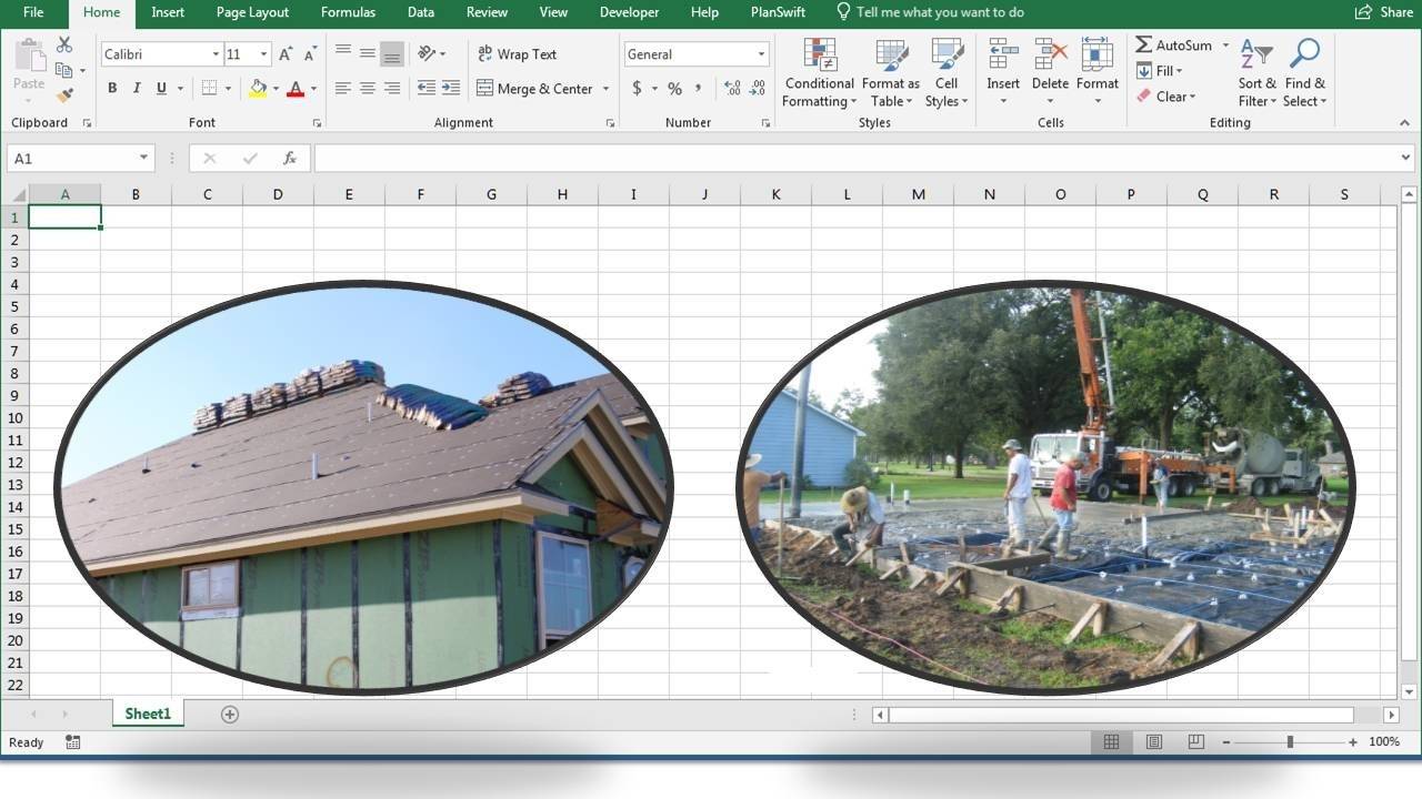 Excel Formulas for Estimating Concrete, Lumber, Brick, Roofing & Vents