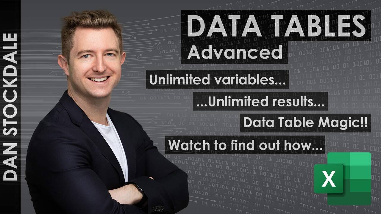 Excel Data Tables Advanced - unlimited variables!