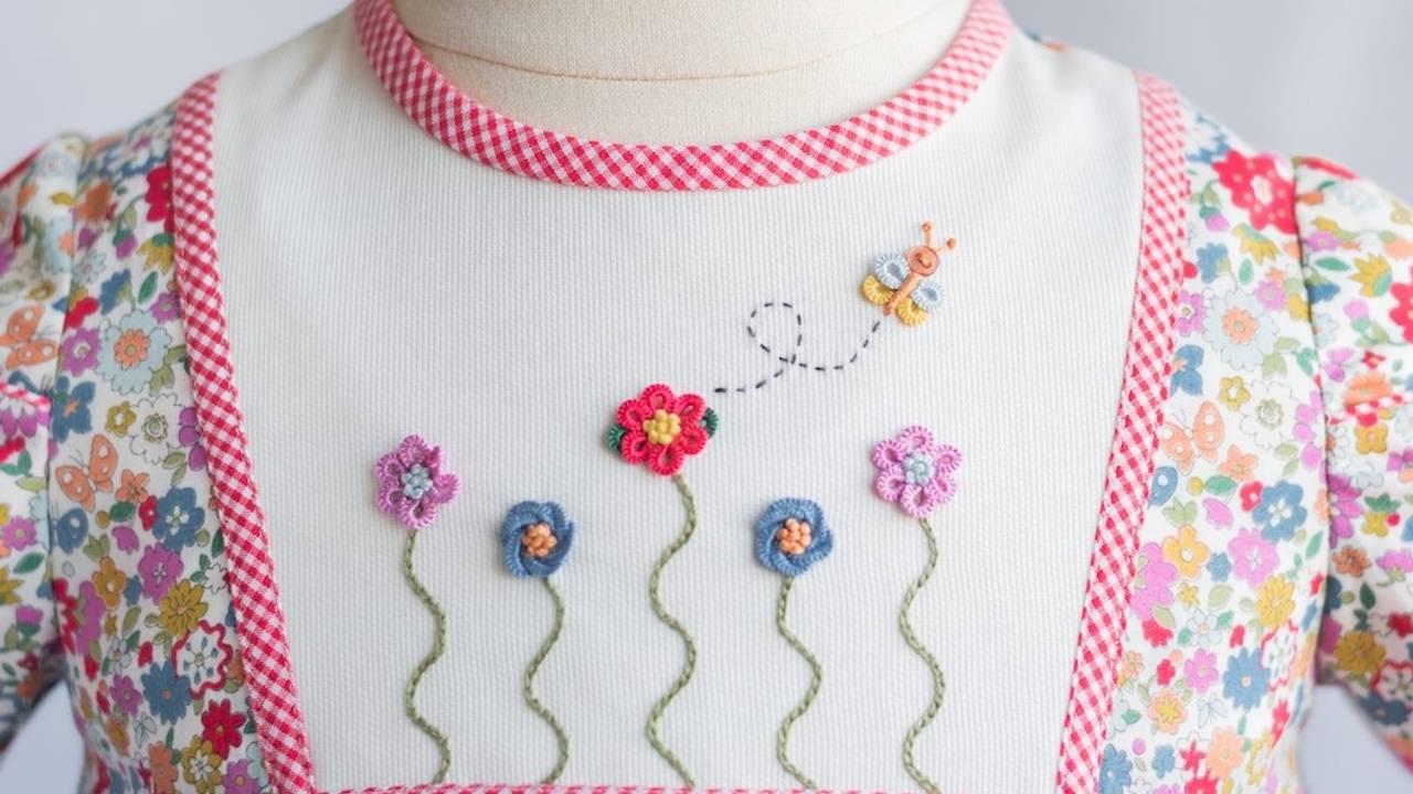 Gail Doane Originals | Embroidered Piqué Jacket & Floral Lawn Dress