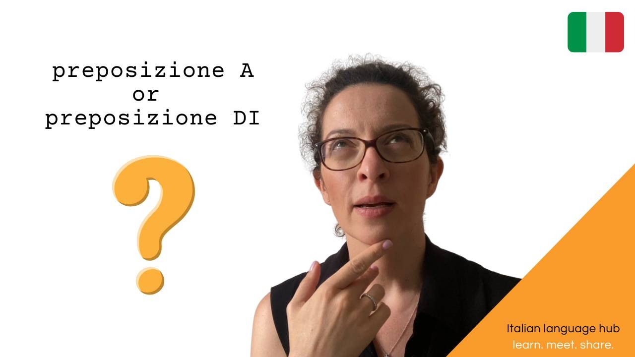 Free PDF - Learn Italian verbs with preposition DI and A