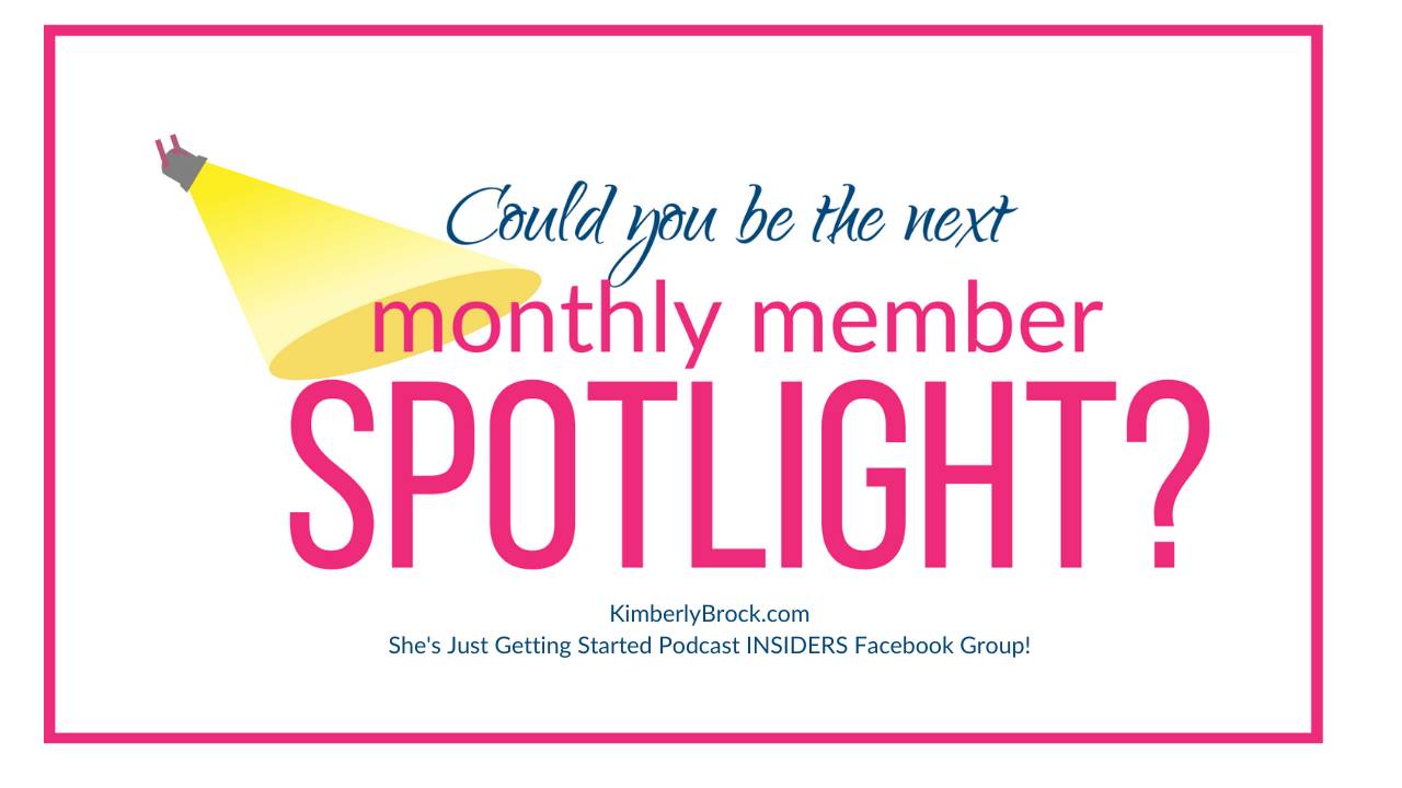 Member Spotlight Application for Kimberly Brock Facebook Group