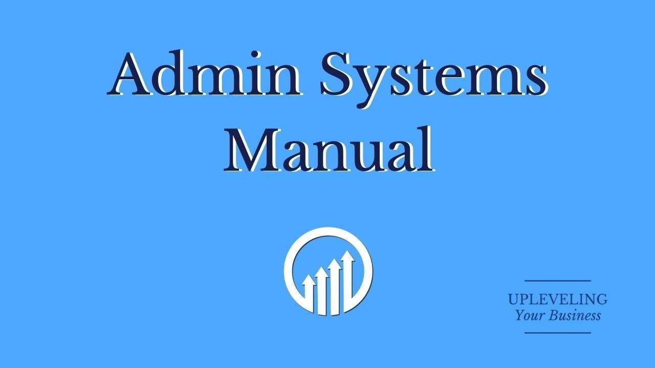 Admin Systems Manual Package Thank You