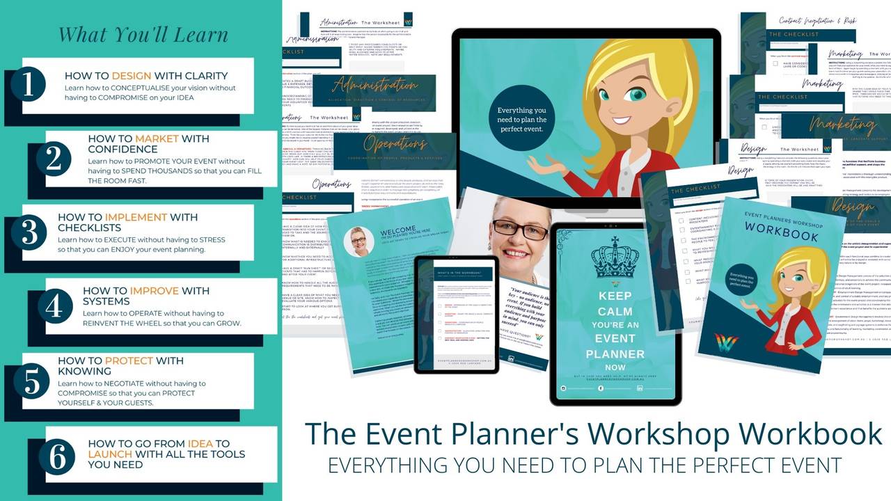 A workbook for all levels of event planner.