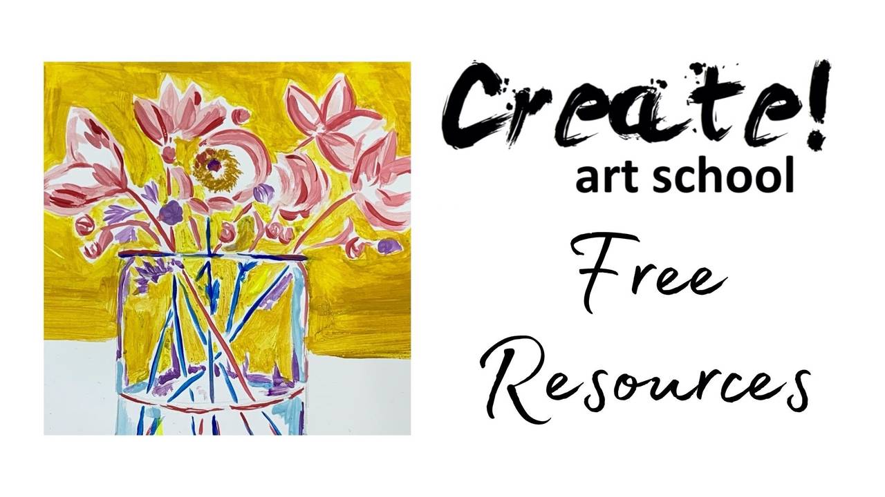 Free art resources from Create! art school: Learn to make art at home
