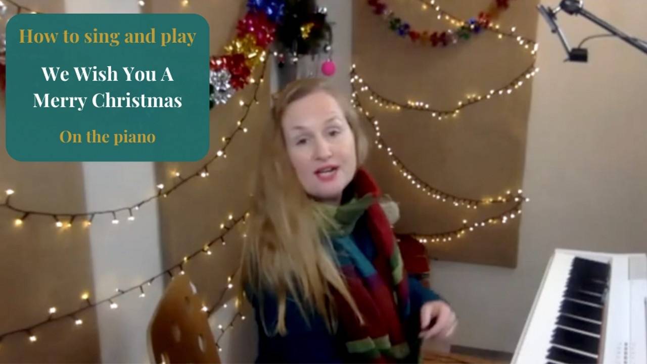 How To Singing And Playing We Wish You A Merry Christmas On Piano