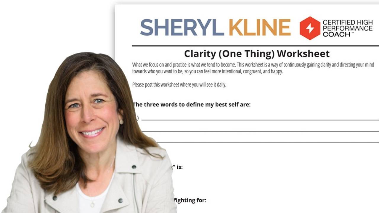 Clarity / One Thing Worksheet