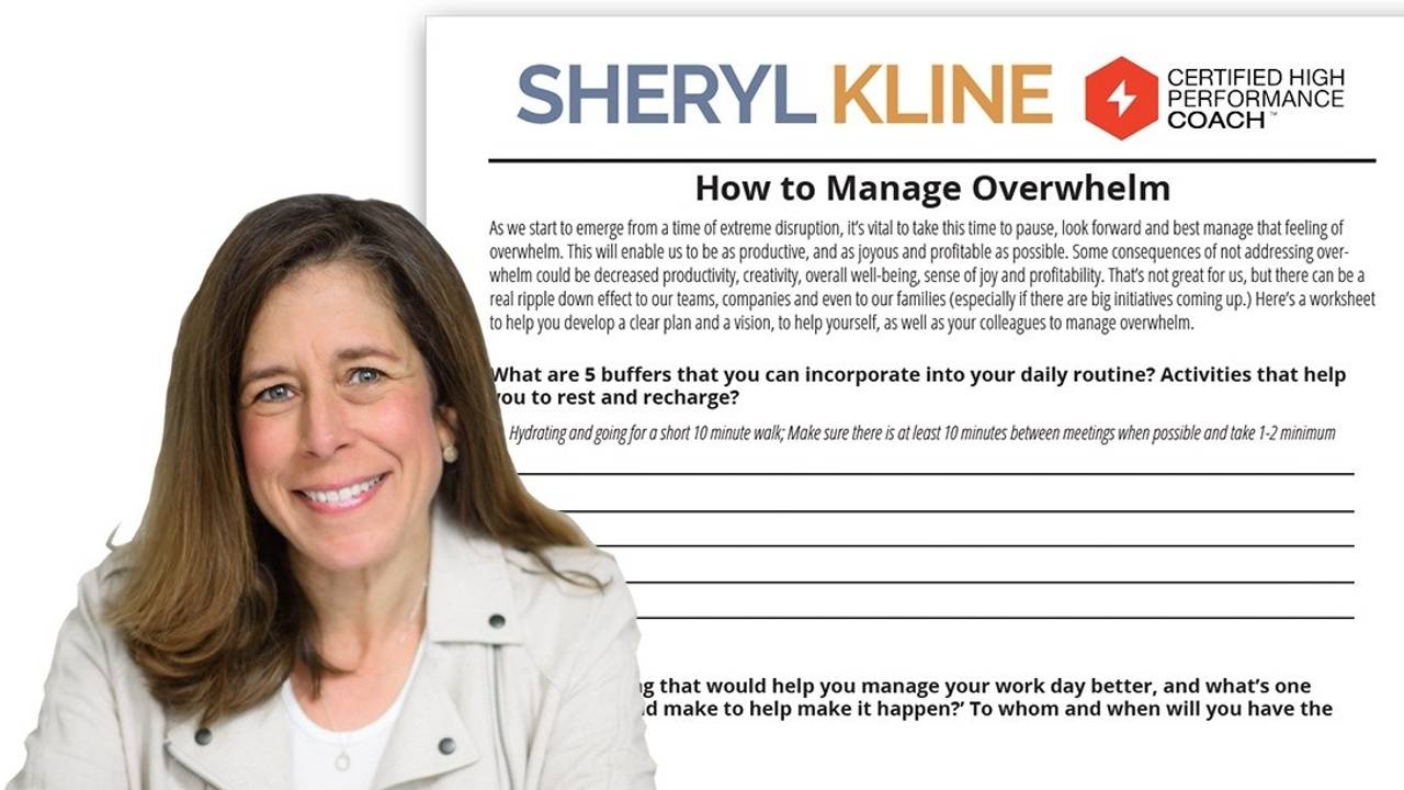 How to Manage Overwhelm Worksheet