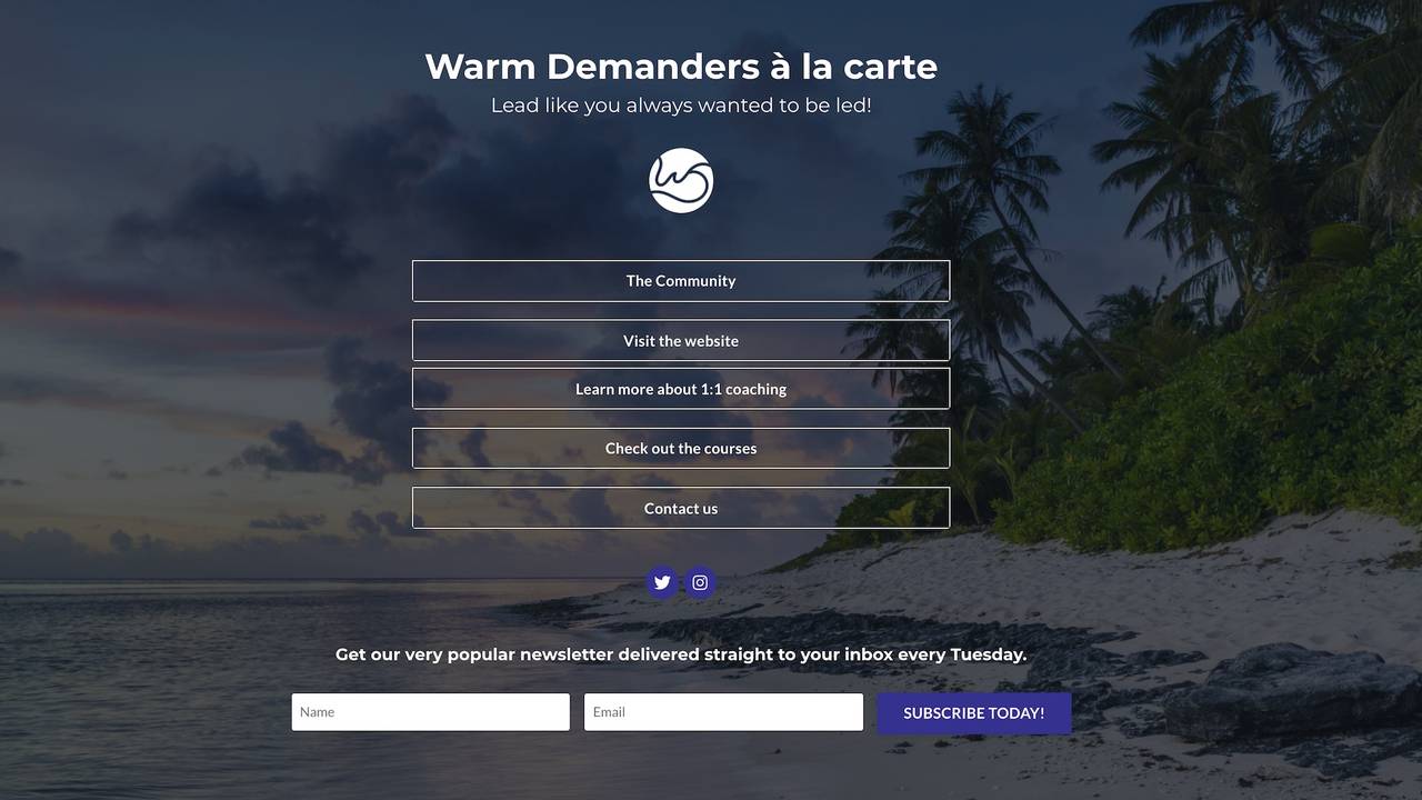 Warm Demander a la carte