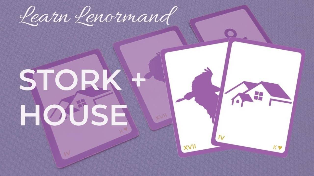 Lenormand Stork and House Card Combinations - Pairs And Triplets