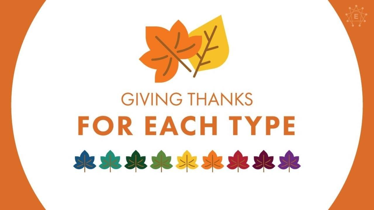 Free Download: Giving Thanks for Each Type