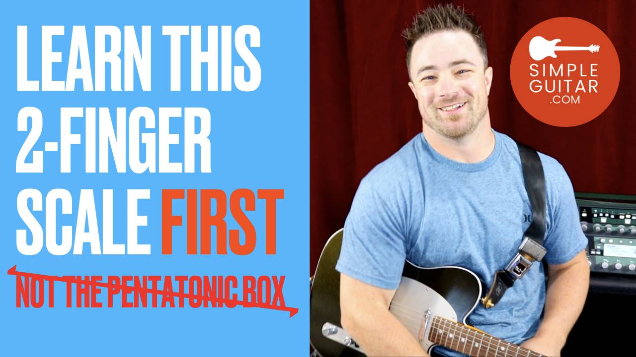 How to Play the Easiest Scale to Learn on Guitar with Only Two Fingers