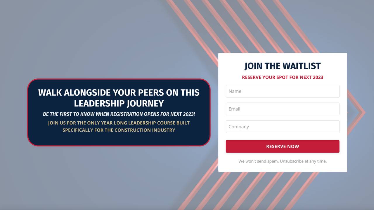 Join the Waitlist for The NEXT Academy