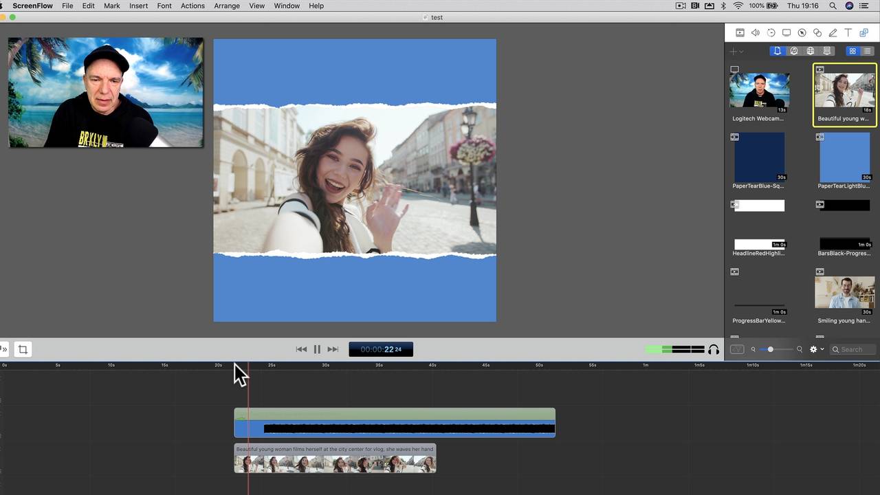 Using Square Video Wrappers with ScreenFlow for mac!