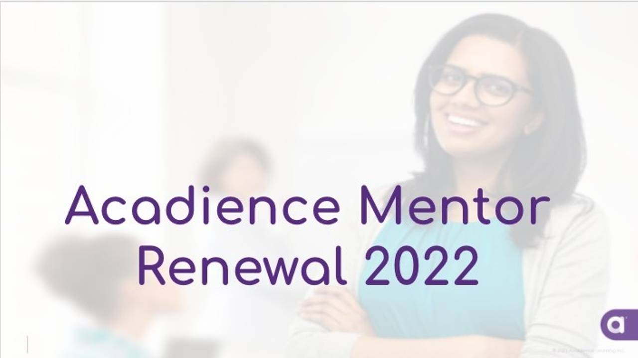 Acadience® Mentor Annual Renewal
