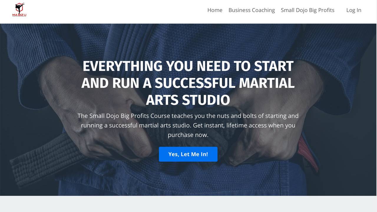 Small Dojo Big Profits Master Course