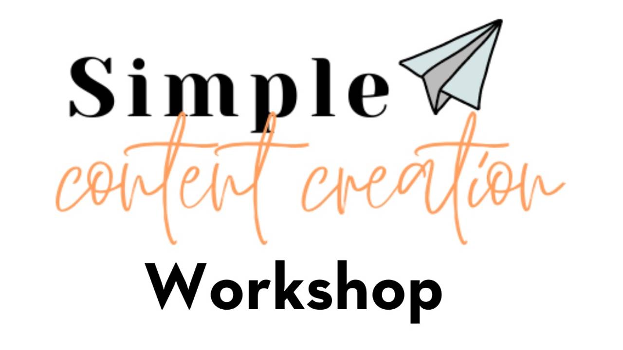 Simple Content Creation 3 Day Masterclass