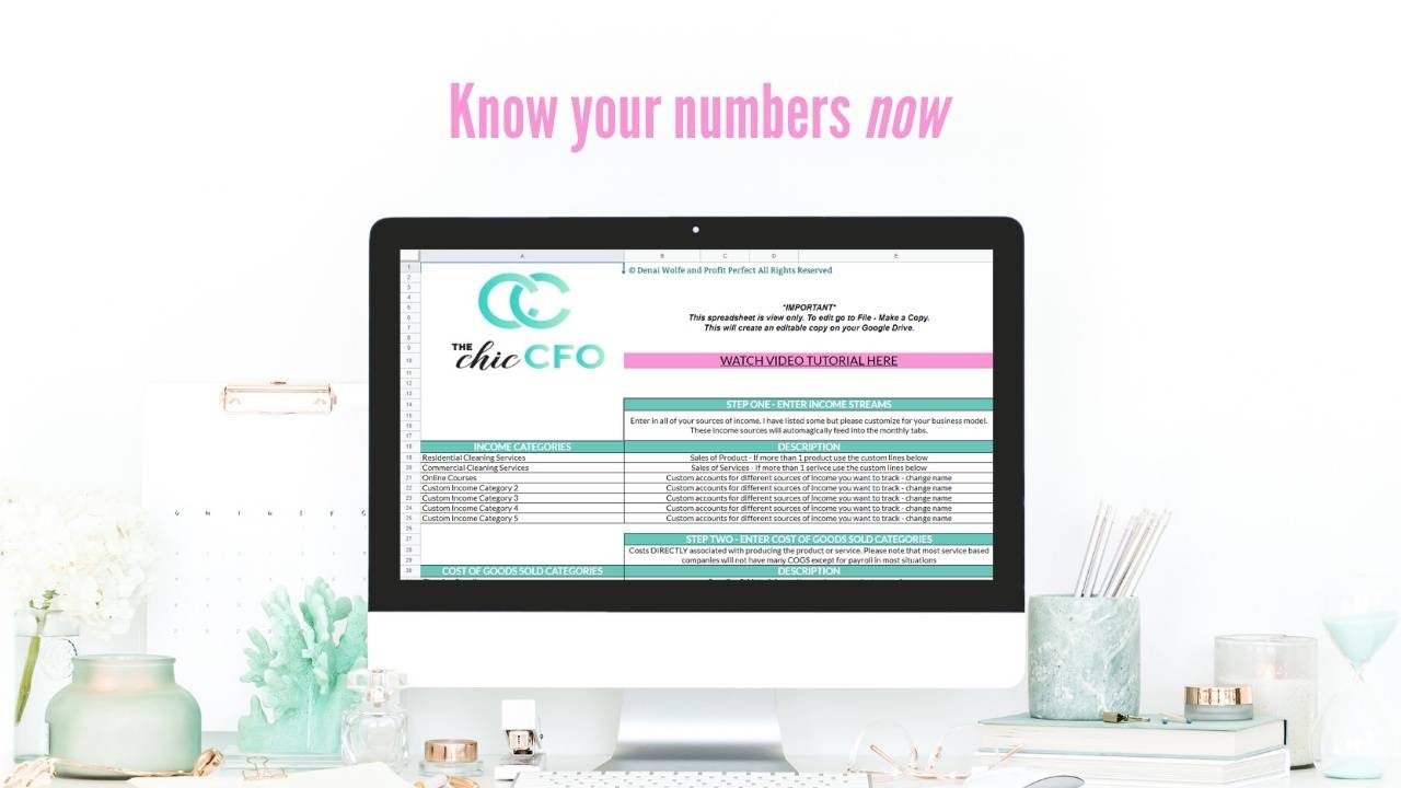 Know Your Numbers Now Template