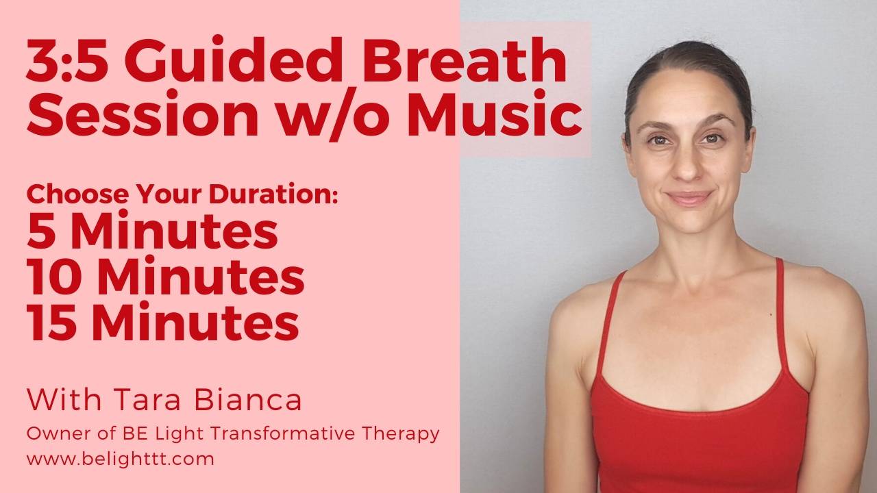 3-5 Guided Breathing Session WITHOUT Background Music- 5-10-15-Minutes