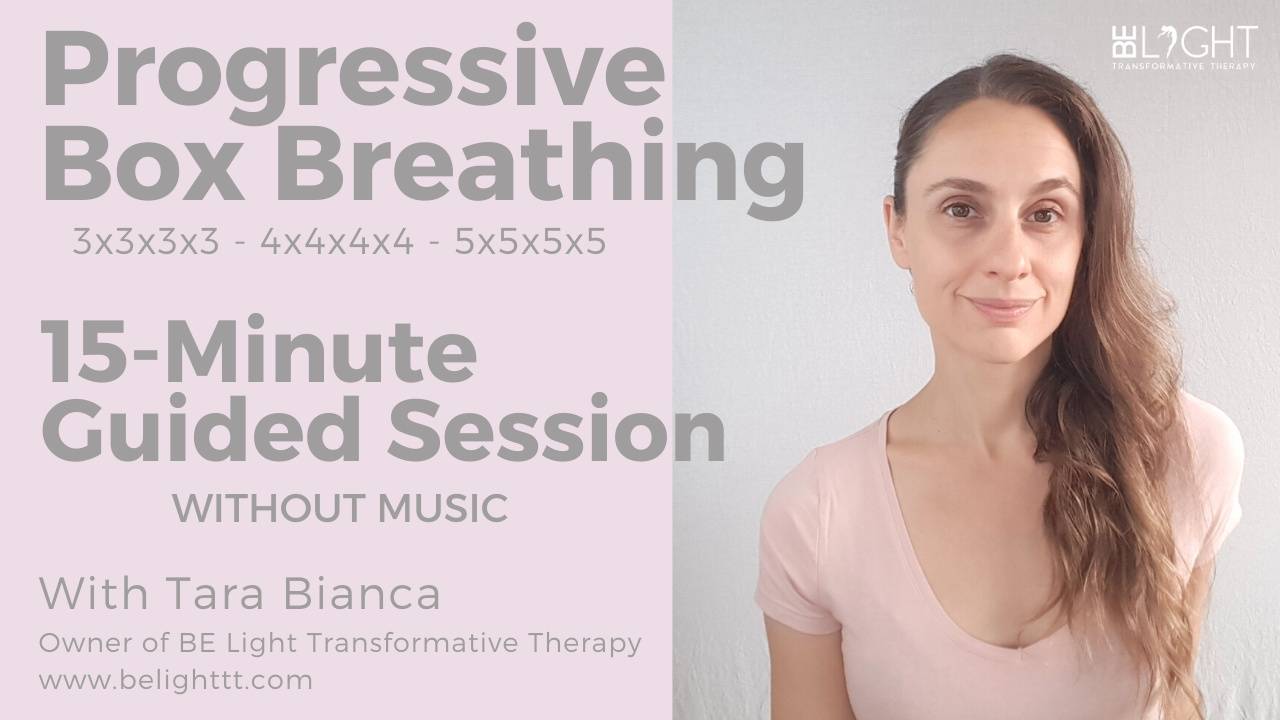 Progressive Box Breathing -15-Minute Guided Session WITHOUT Music