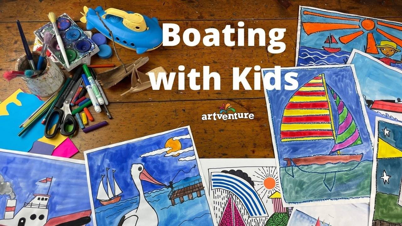 Boating with kids - plus how to draw boats, ships, lighthouse and more