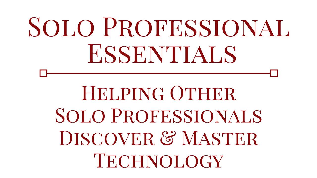 Solo Professional Essentials™