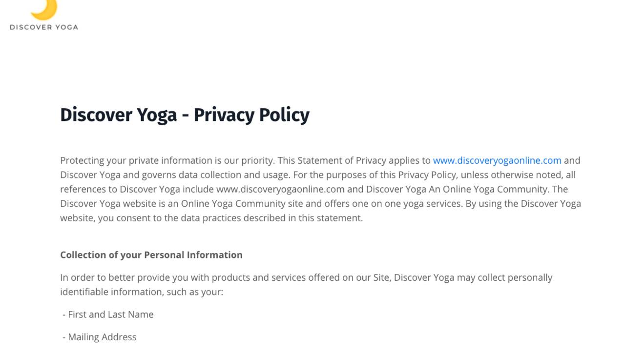 Privacy Policy | Discover Astro Yoga