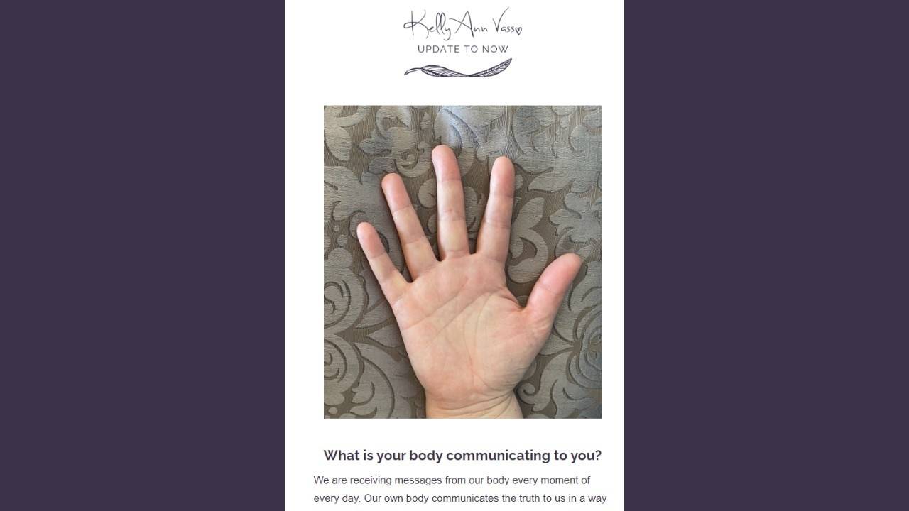 What is your body communicating to you?