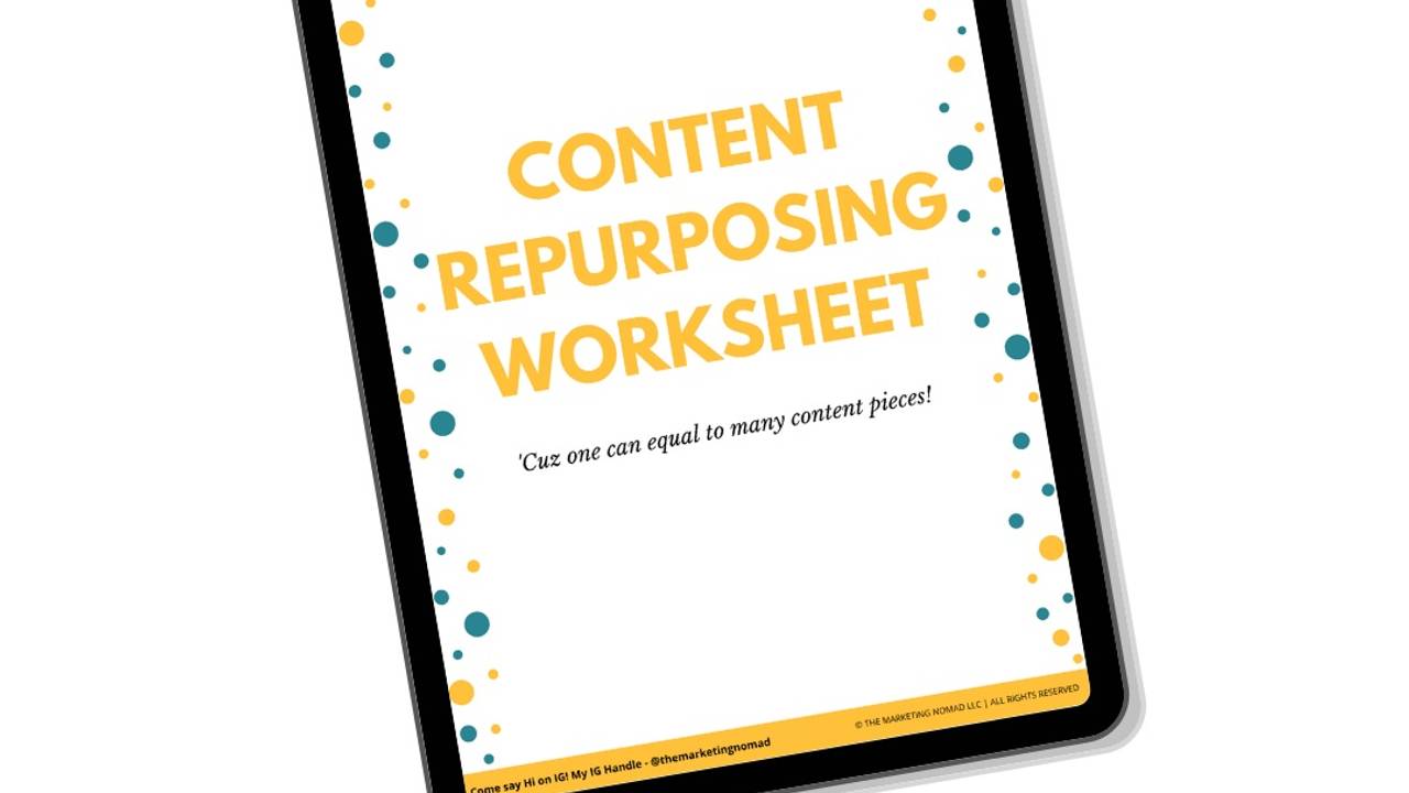 Content Repurposing Worksheet