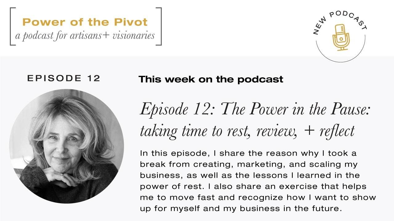 012 The Power in the Pause: Taking time to Rest, Review, + Reflect