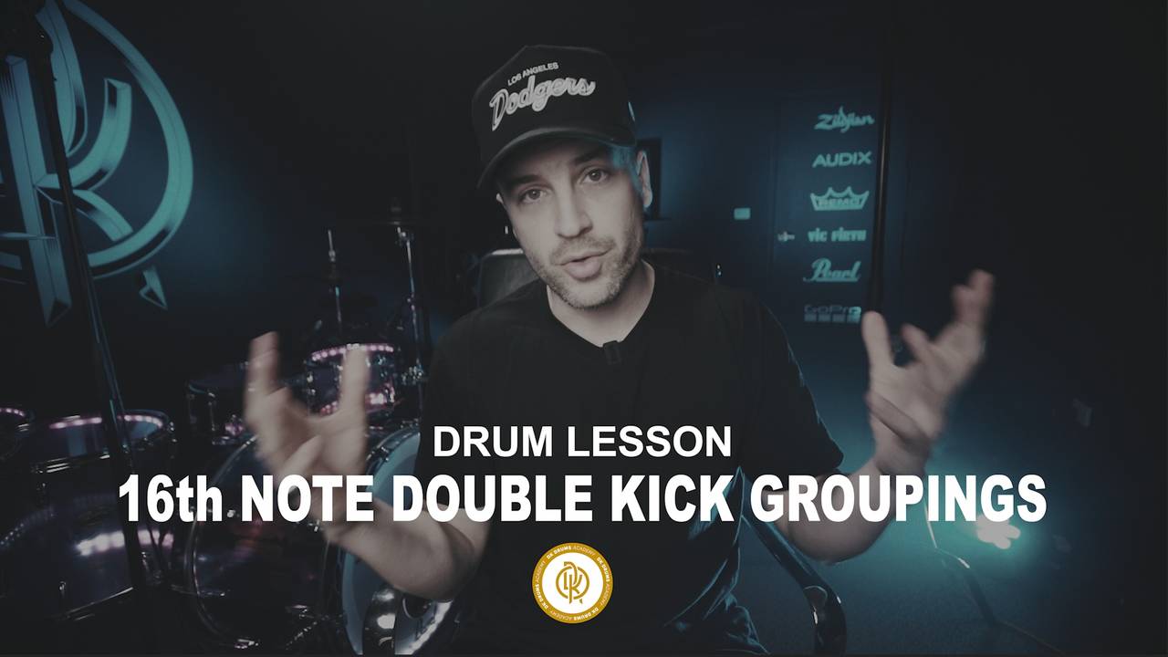 16th Note Double Kick Fills - FREE DRUM LESSON - DK Drums Academy