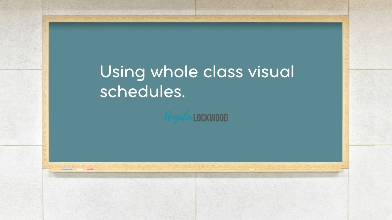 Using whole class visual schedules