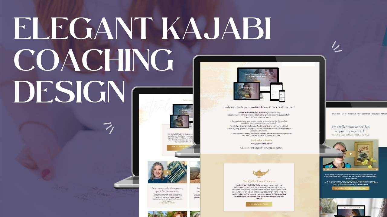 Kajabi Website Launch: Freelance writing for nurses with RN2writer