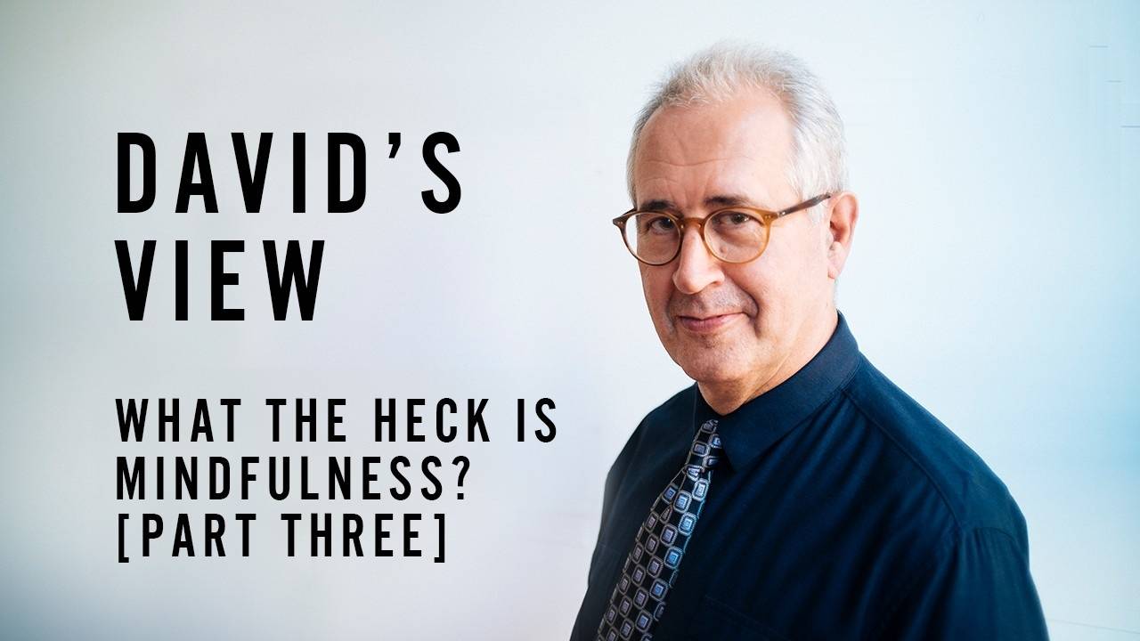 DAVID'S VIEW: WHAT THE HECK IS MINDFULNESS?