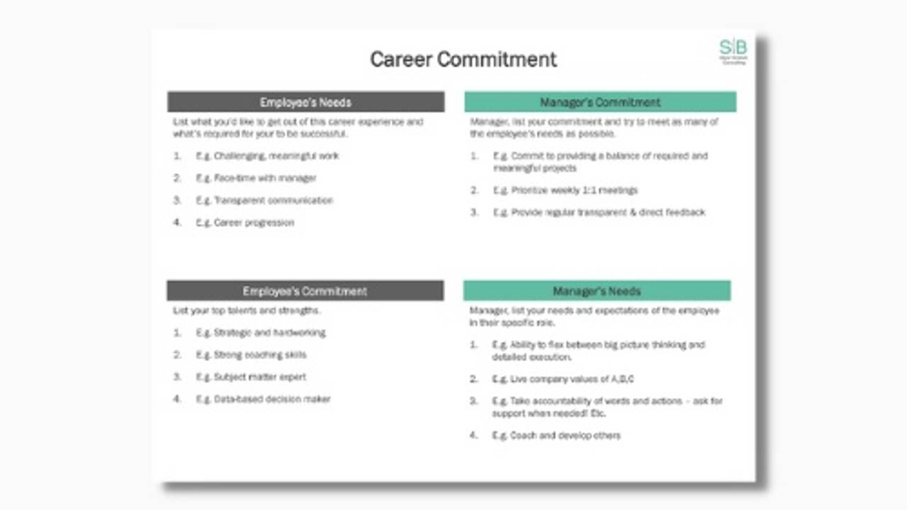Career Commitment Template