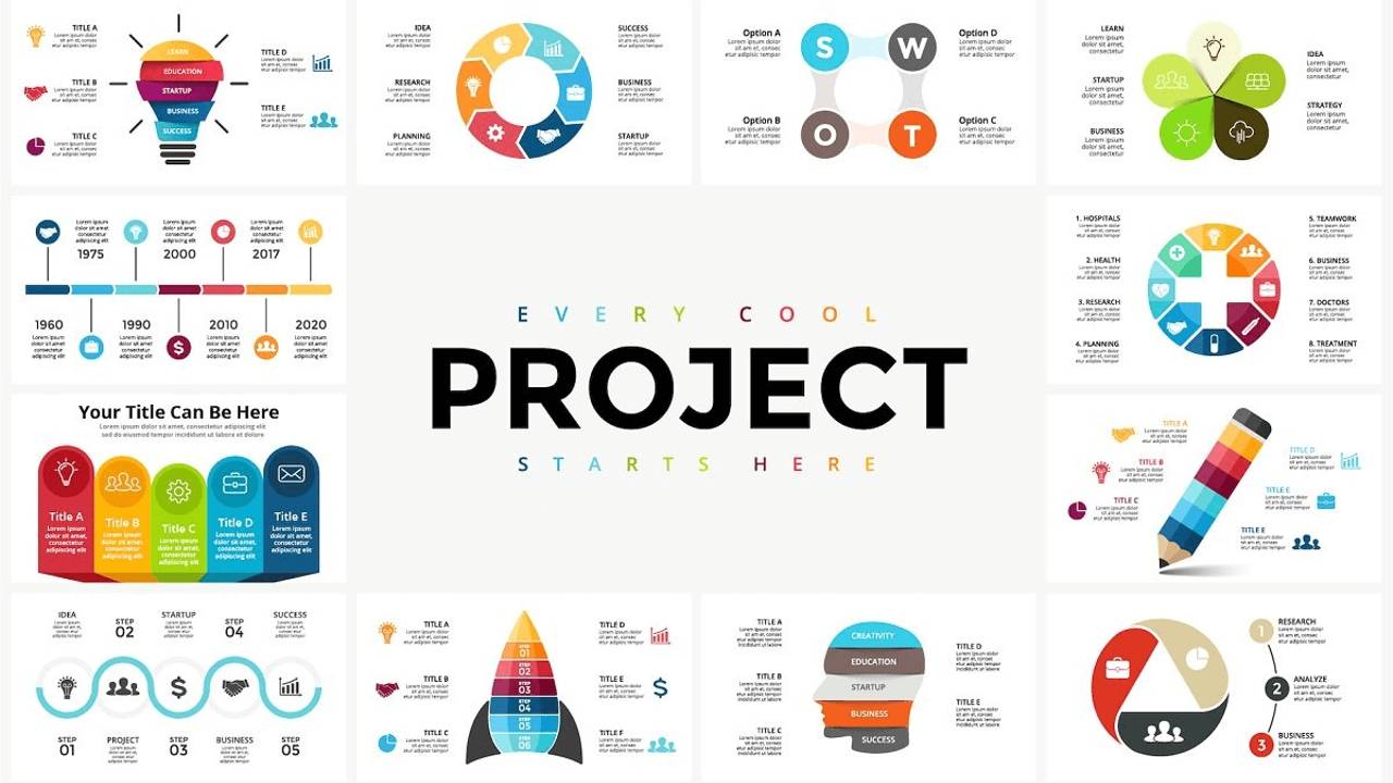 Project Infographics | PowerPoint, Google Slides & Keynote Templates