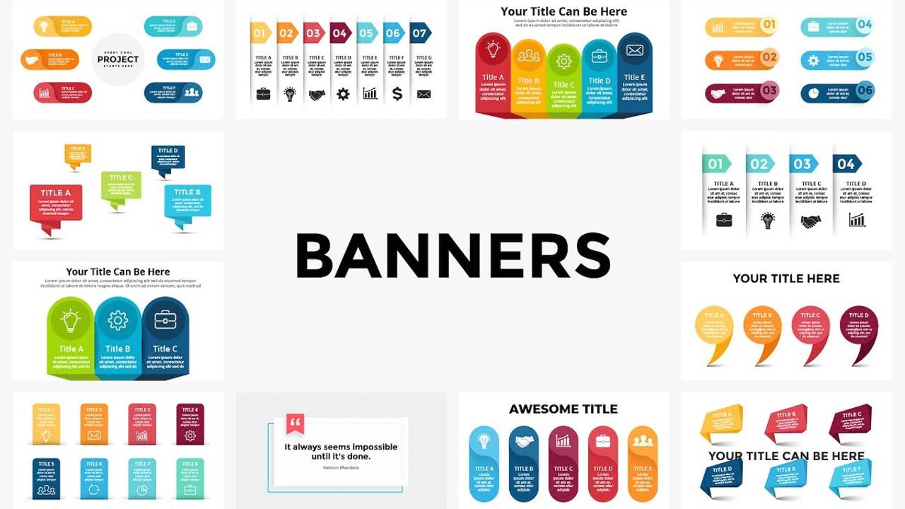 Banner Infographics | PowerPoint, Google Slides & Keynote Templates