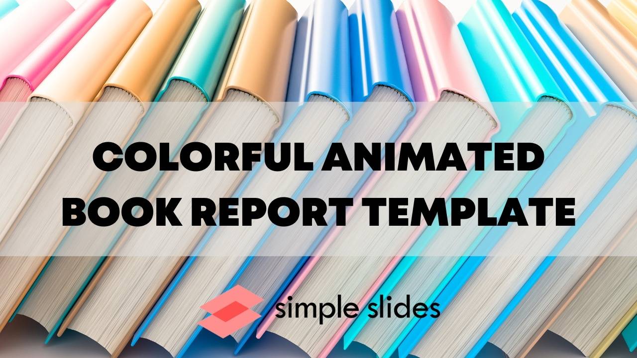 Colorful Animated Book Report Education Template