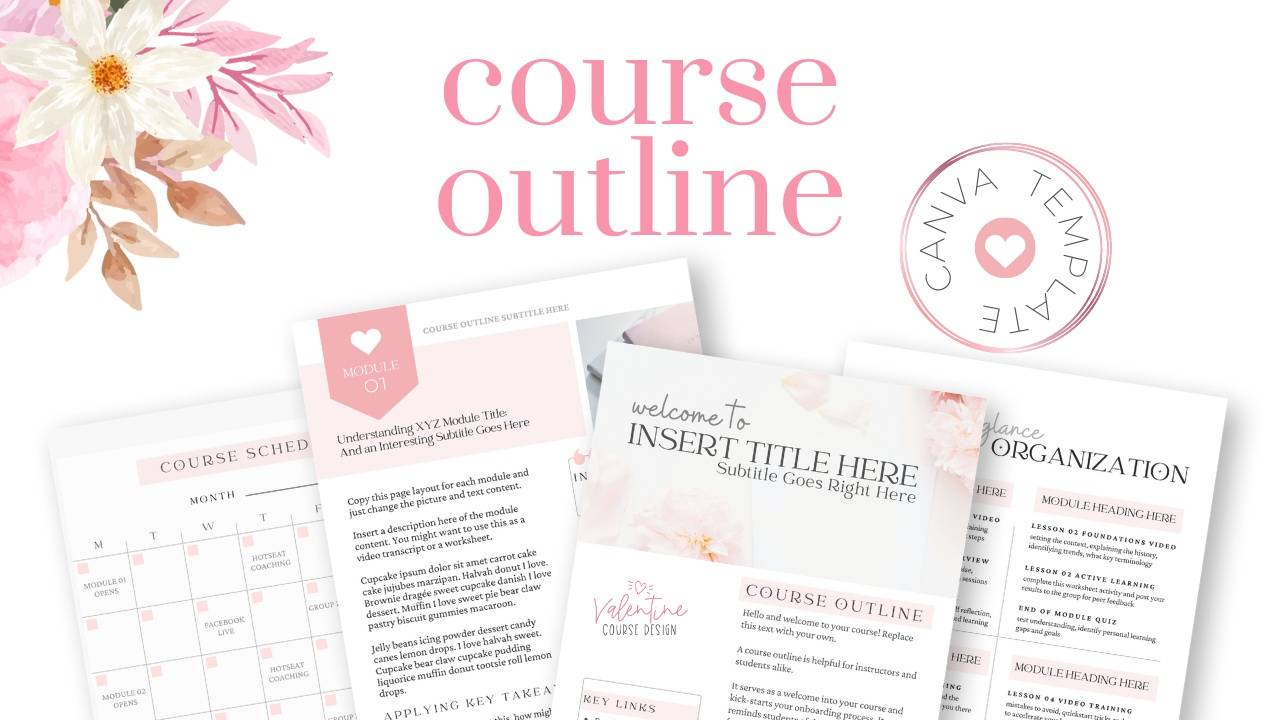 Course Outline Canva Template