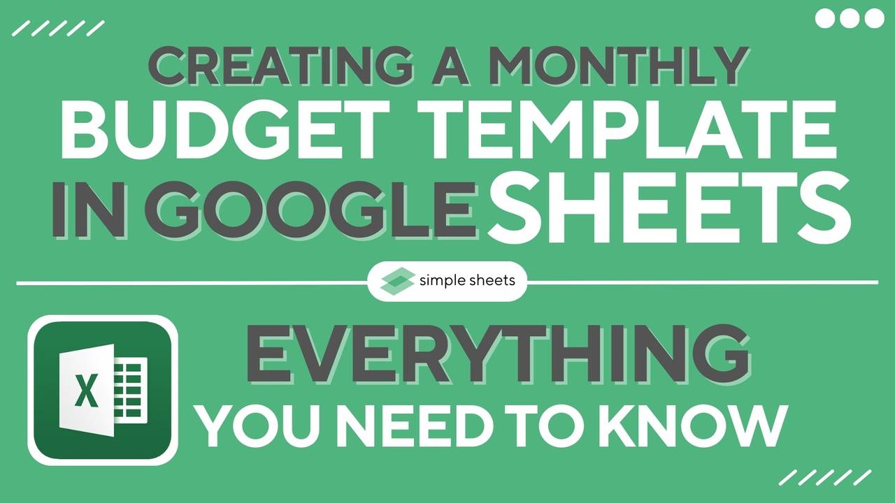 Creating a Monthly Budget Template in Google Sheets