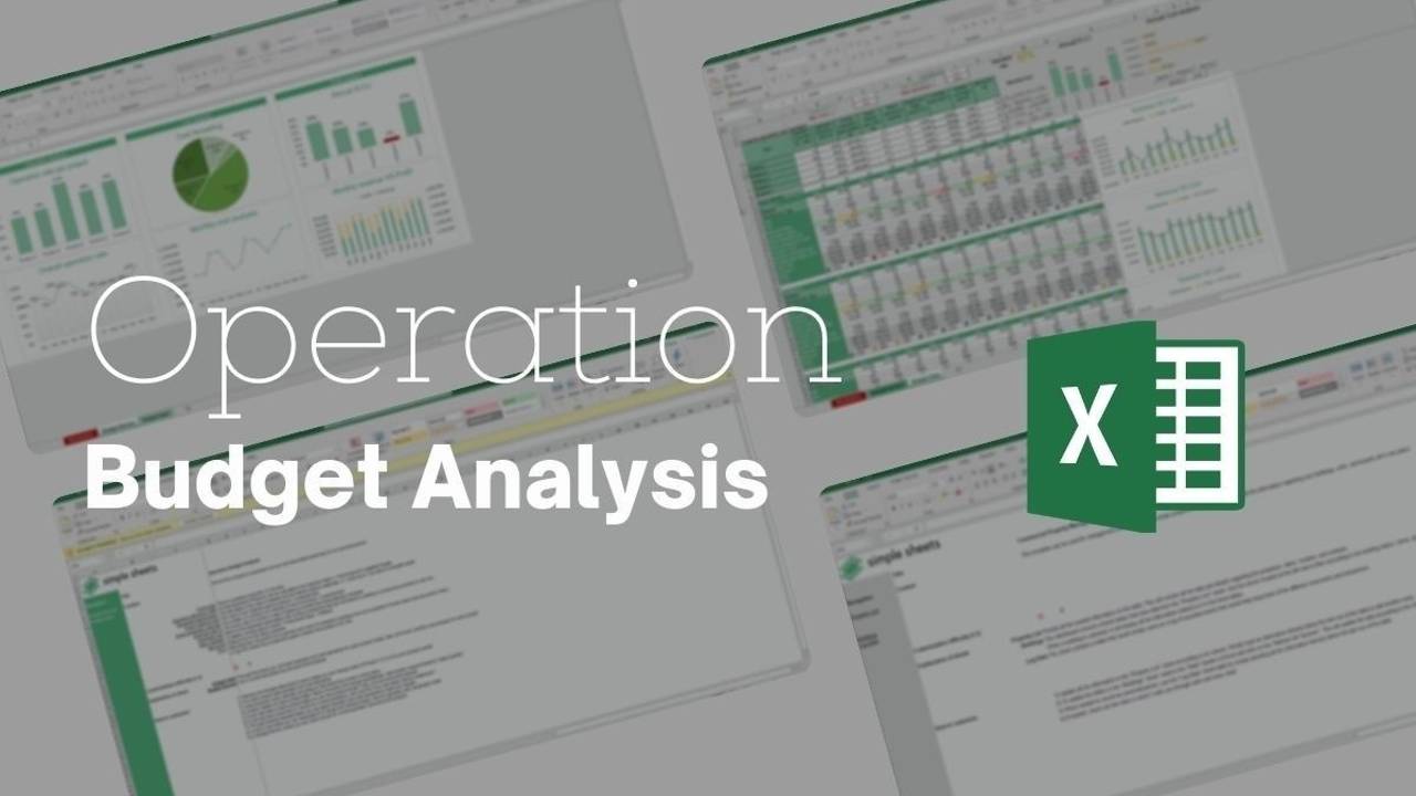 Operation Budget Analysis Excel Template Simple Sheets
